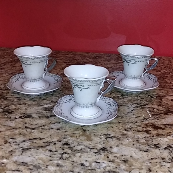 D'Lusso | Dining | 112 Set Of 3 Dlusso Espresso Cups Saucers | Poshmark